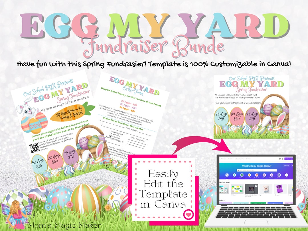 Egg My Yard Flyer Bundle * Template for Pta's, Pto's, and Booster Clubs ...