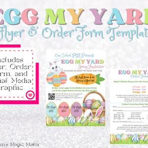 Egg My Yard Flyer Bundle * Template for Pta's, Pto's, and Booster Clubs ...