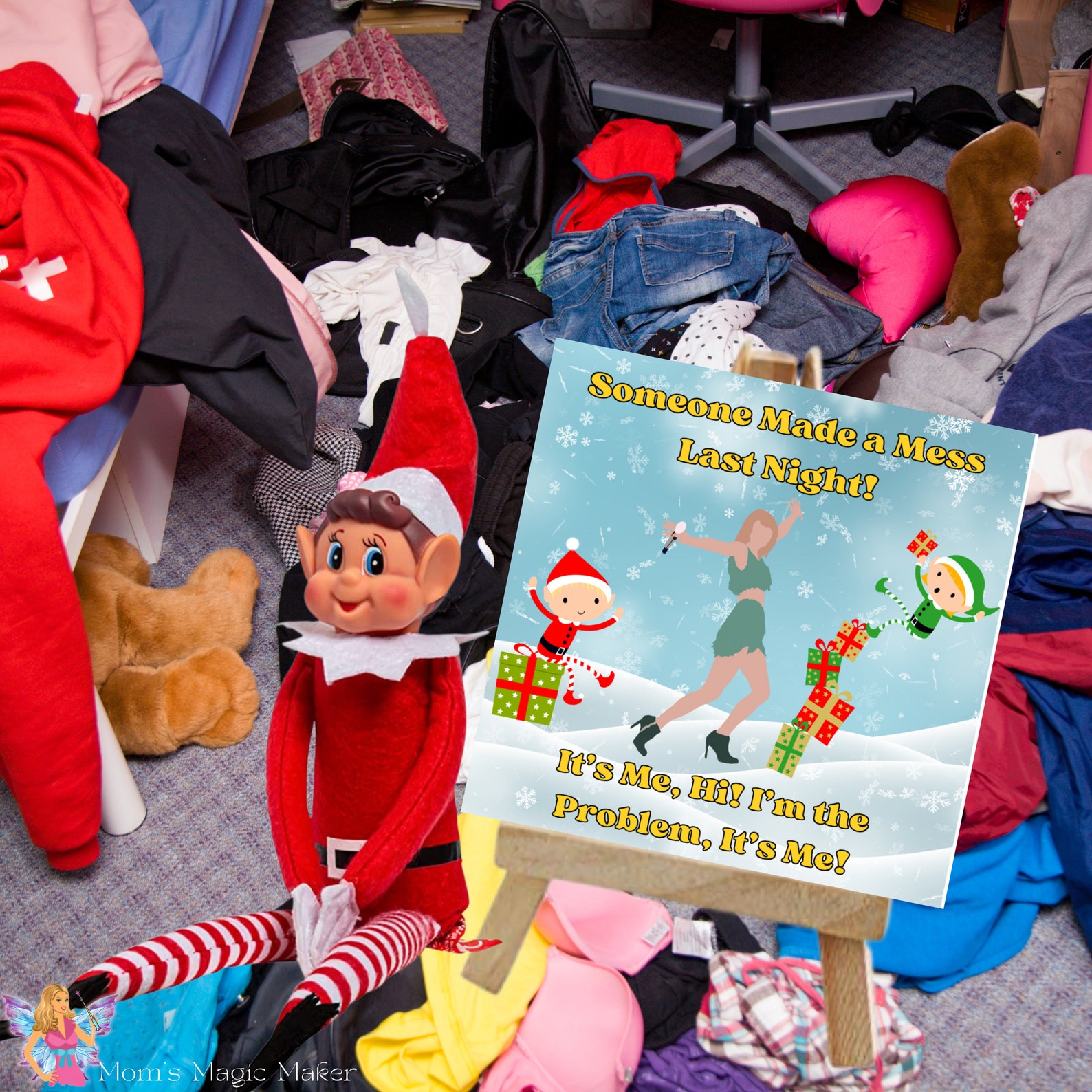 Elfie is a Swiftie, Taylor Swift Inspired Elf Signs, Swiftie Christmas ...