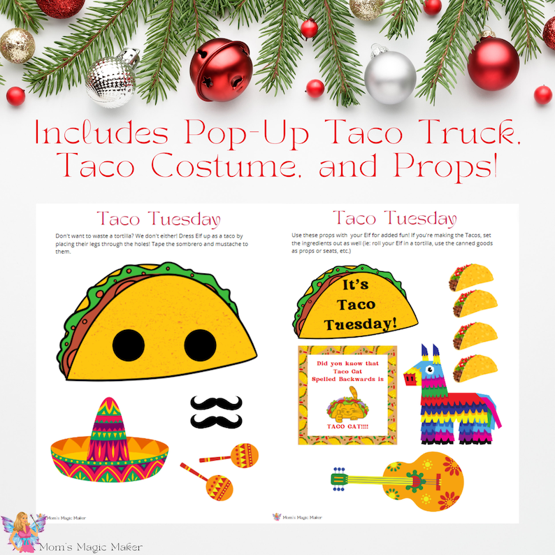 Taco Tuesday for Christmas Elves Instant Download Printable (Download ...