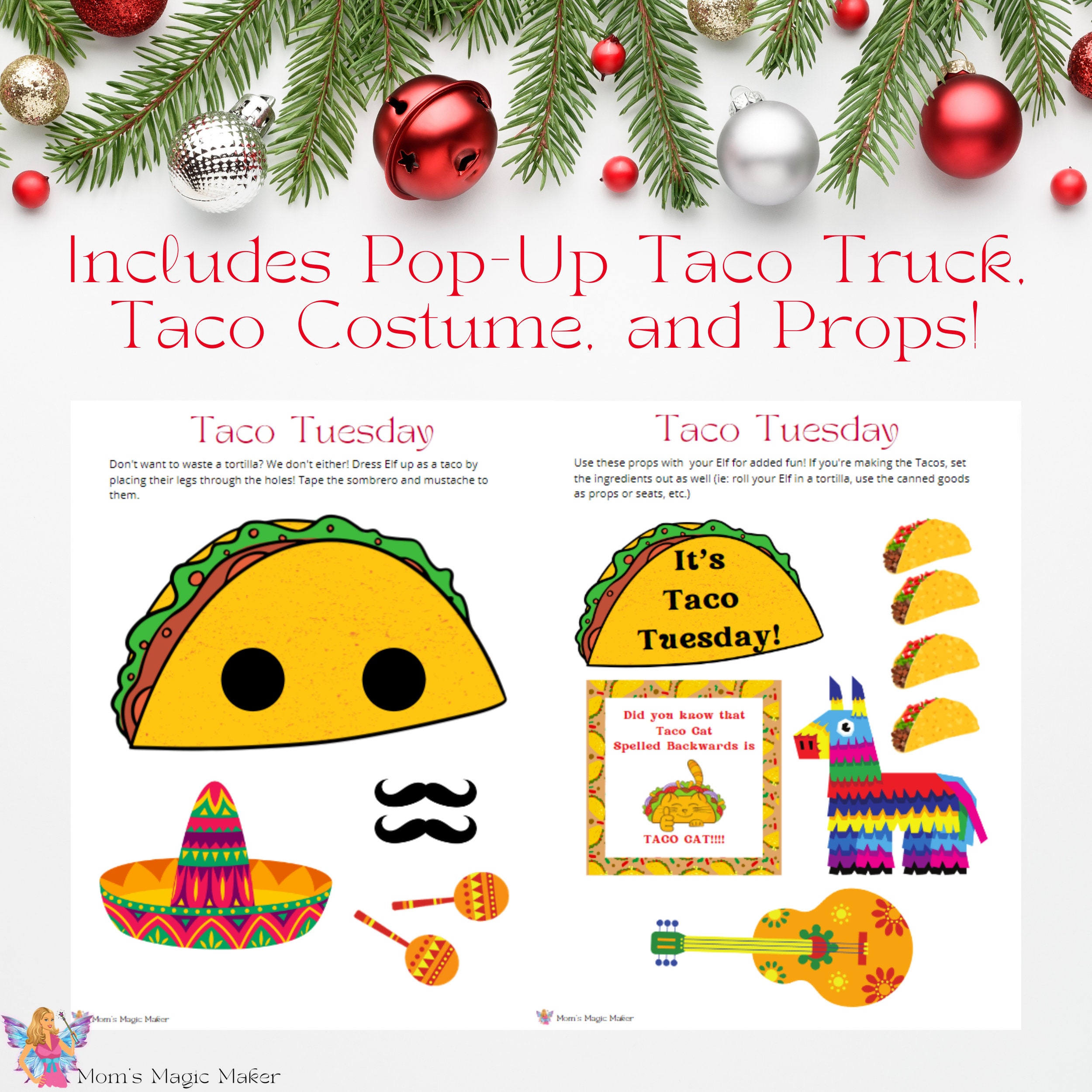 Taco Tuesday for Christmas Elves Instant Download Printable (Download ...