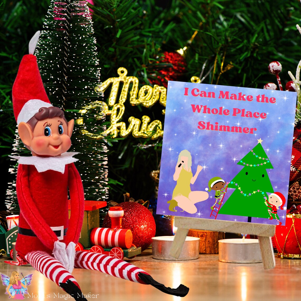 Elfie is a Swiftie, Taylor Swift Inspired Elf Signs, Swiftie Christmas ...