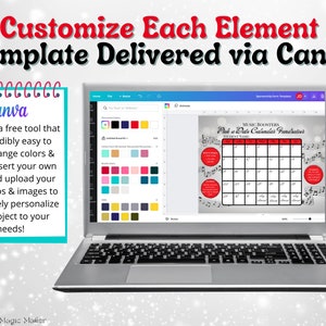 Pick a Date Calendar Fundraiser Canva Template Bundle for Music ...