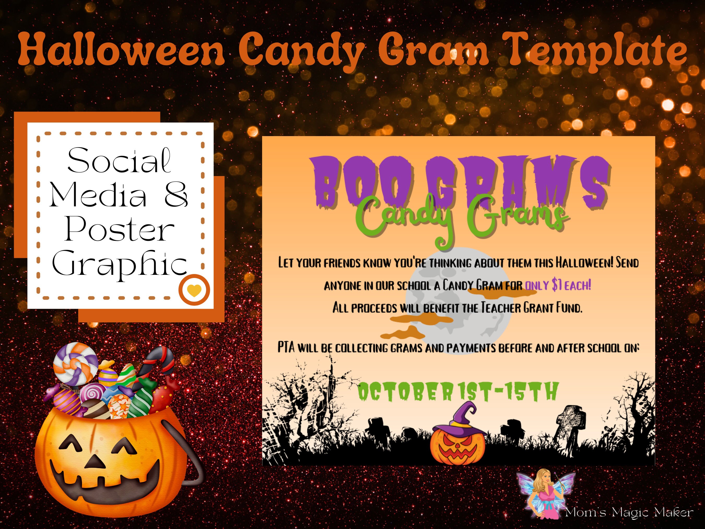 Halloween Candy Gram Fundraiser Bundle Boo Grams Pta/pto/booster Clubs ...
