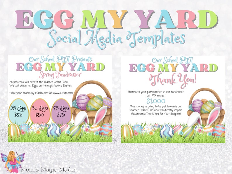 Egg My Yard Flyer Bundle * Template for Pta's, Pto's, and Booster Clubs ...
