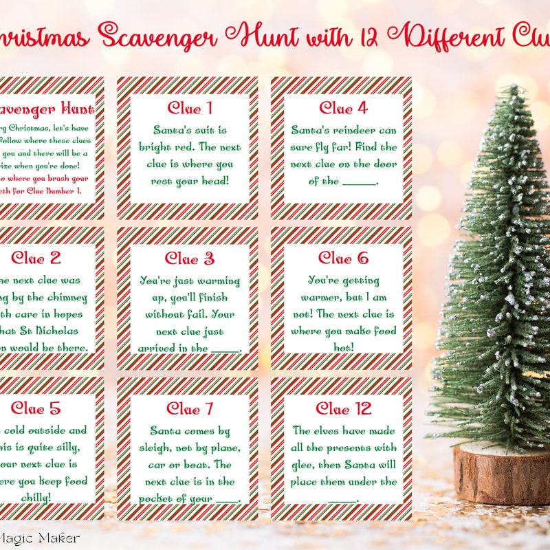 Christmas Scavenger Hunt - Etsy