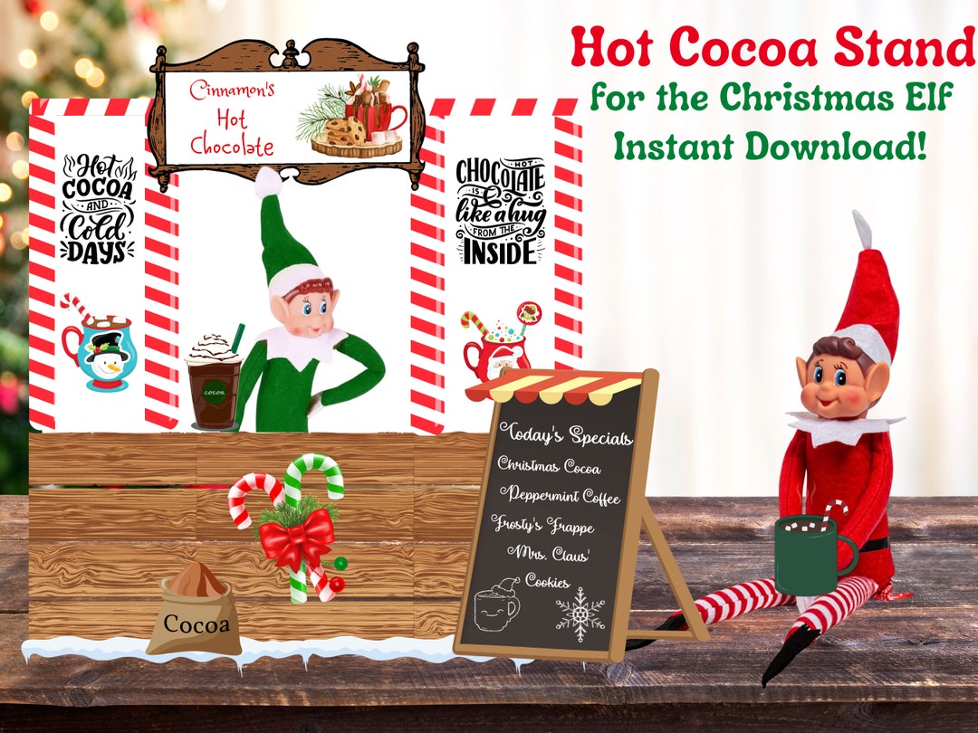 Printable Hot Cocoa Stand for Christmas Elves * Instant Download - Etsy