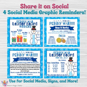 Penny Wars Fundraiser Bundle * Winter Themed * Pta/pto/booster Clubs ...