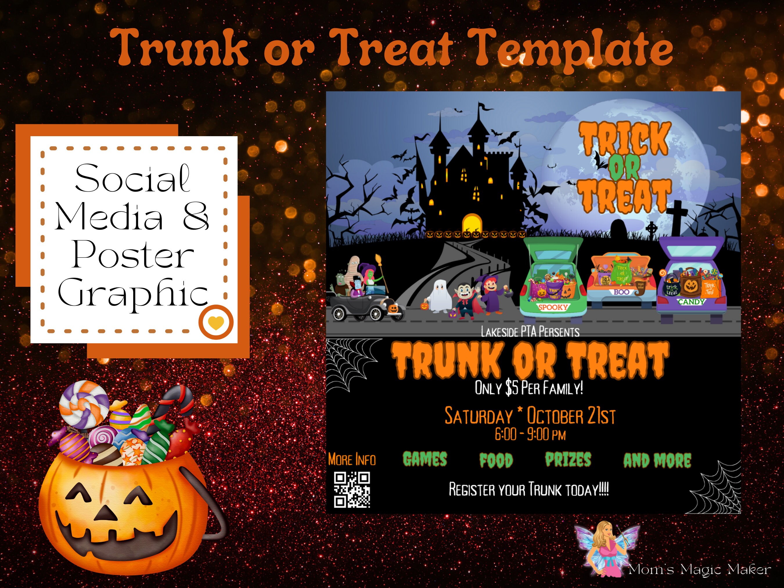 Trunk or Treat Template Bundle Pta/pto/booster Clubs Editable Template ...