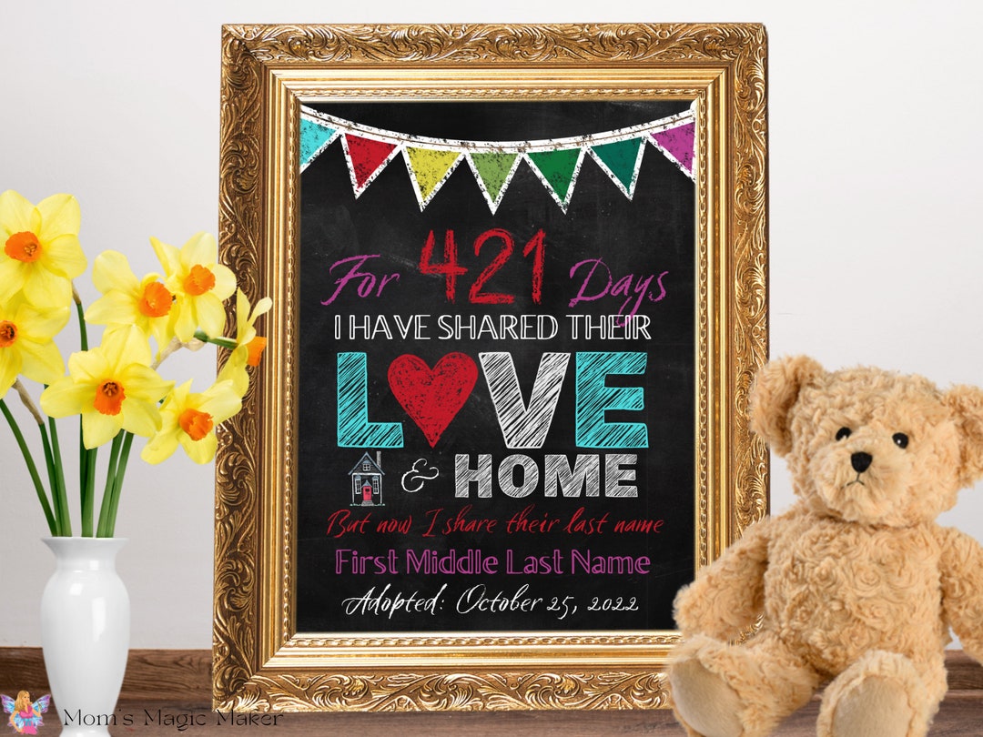 Personalized Adoption Announcement Signs * Digital Download * Adoption ...
