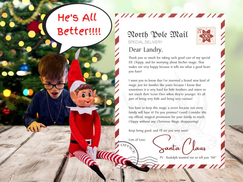 Special Letter From Santa to Restore Elf's Magic * Personalized Letter ...