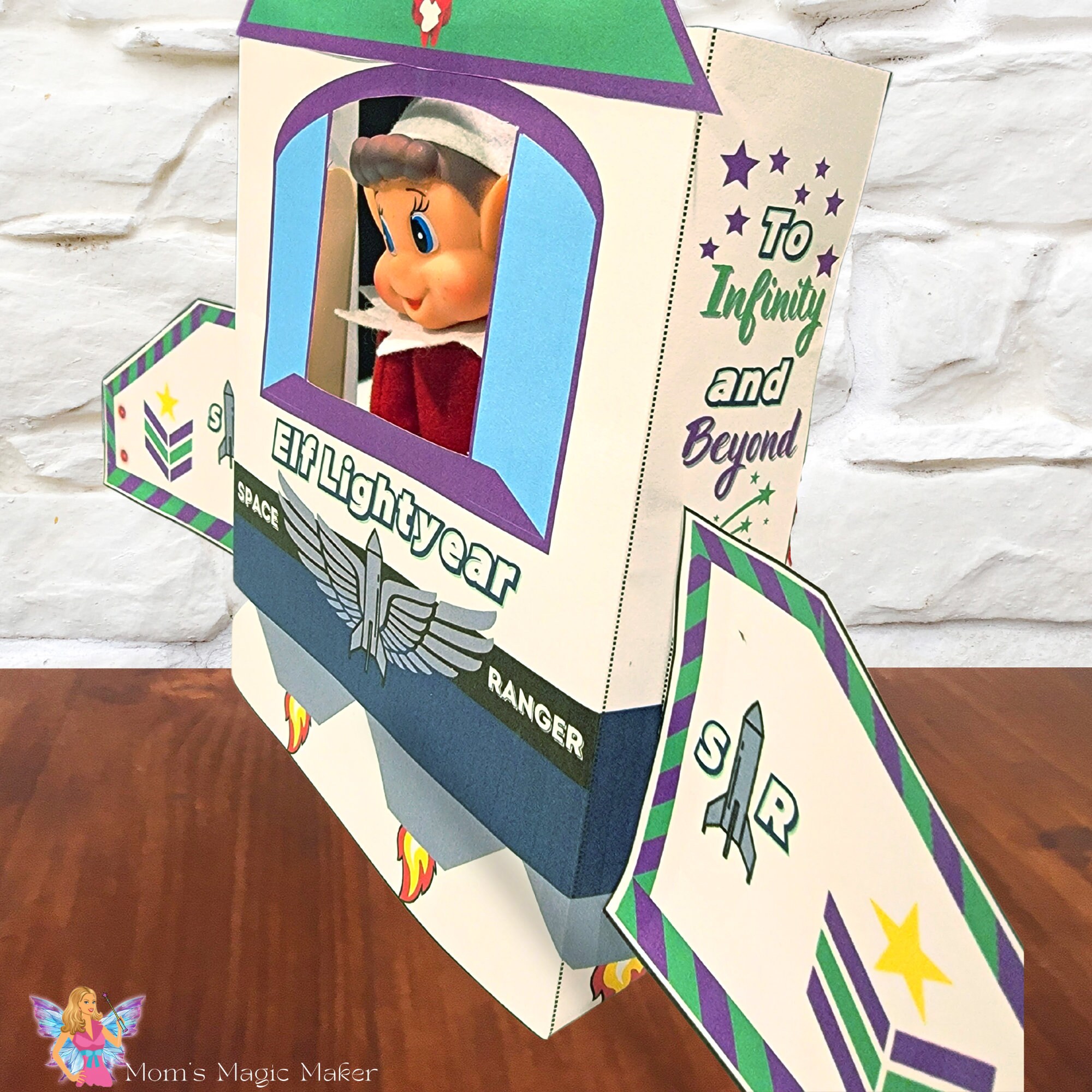 Elf Lightyear Space Ranger Printable Props – Rocket Ship, Wings, and ...