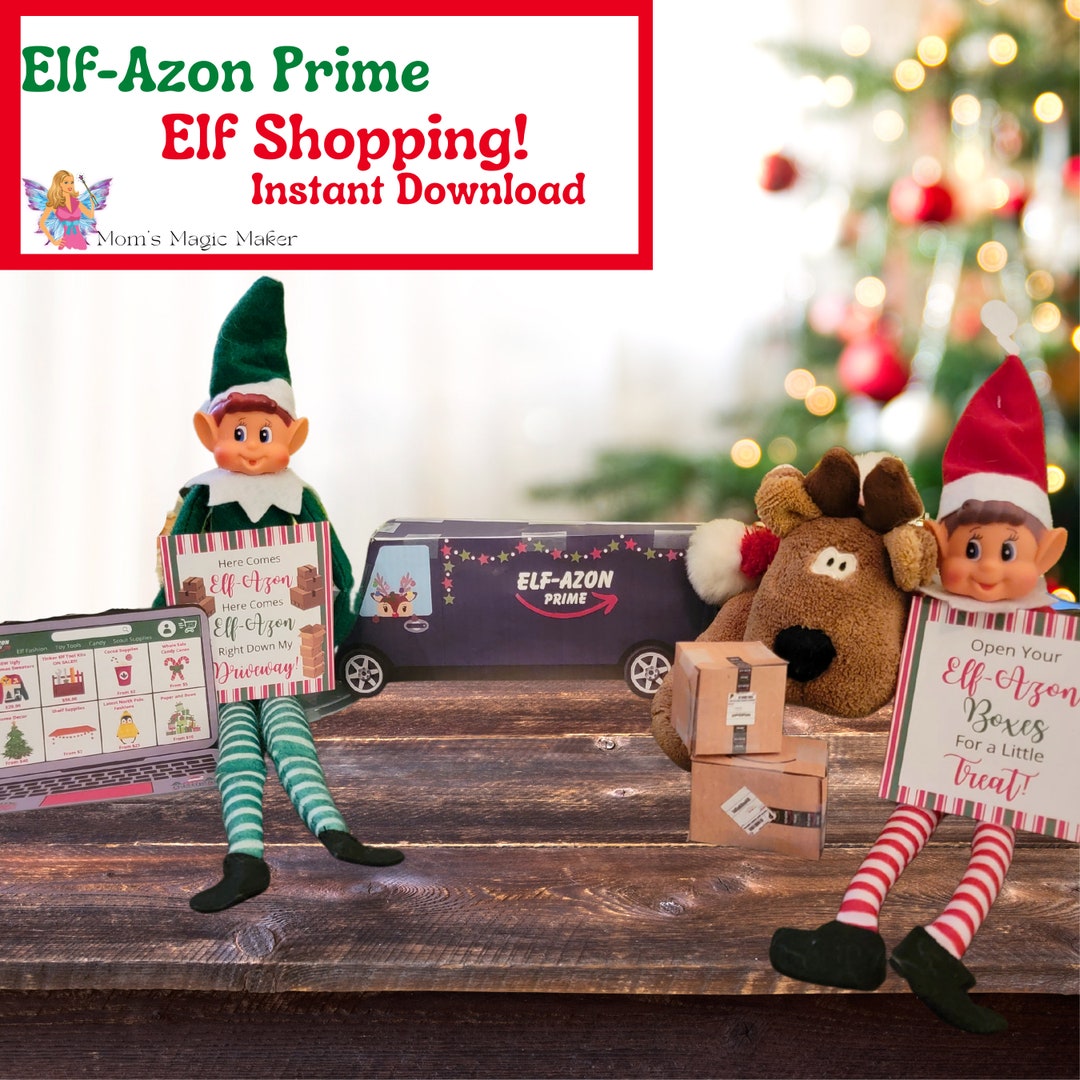 Elf-azon Delivery Truck and Boxes Bundle for Christmas Elves, Instant ...