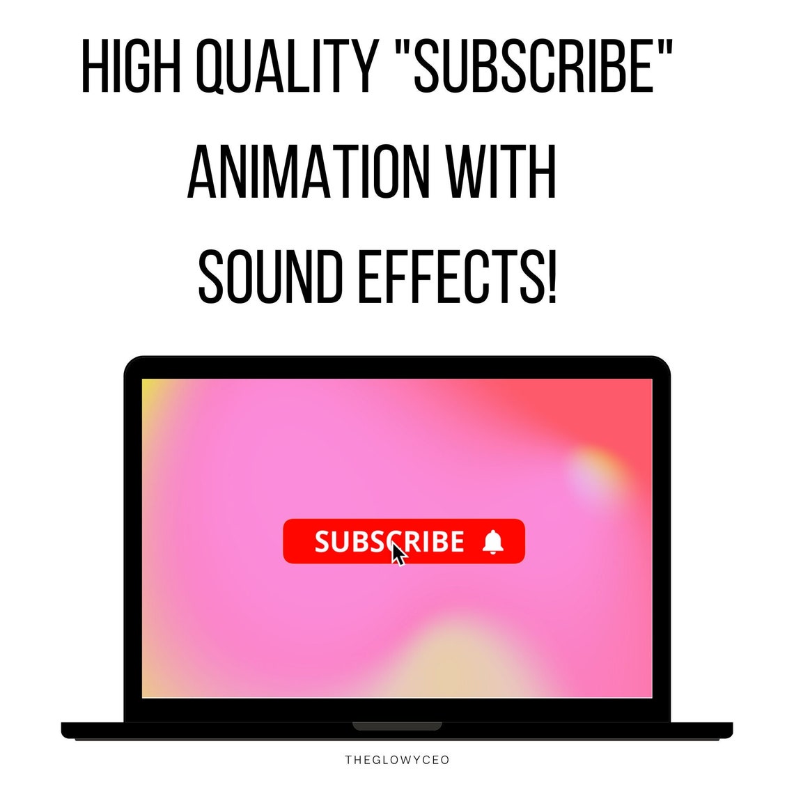 YOUTUBE SUBSCRIBE BUTTON Transparent With Click, Bubble and Bell Sound ...