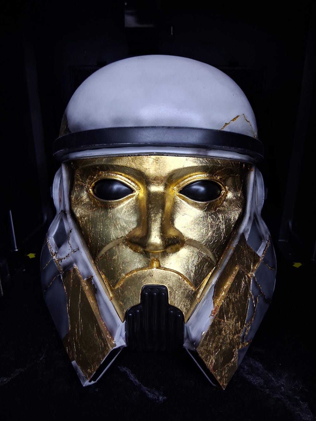 3D Printed Gold Skull Mask Helmet: Night Trooper Cosplay Prop - Etsy