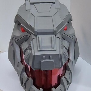 Mecha Godzilla 3D Printed Helmet | Light-up Eyes & Spikes | Cosplay ...