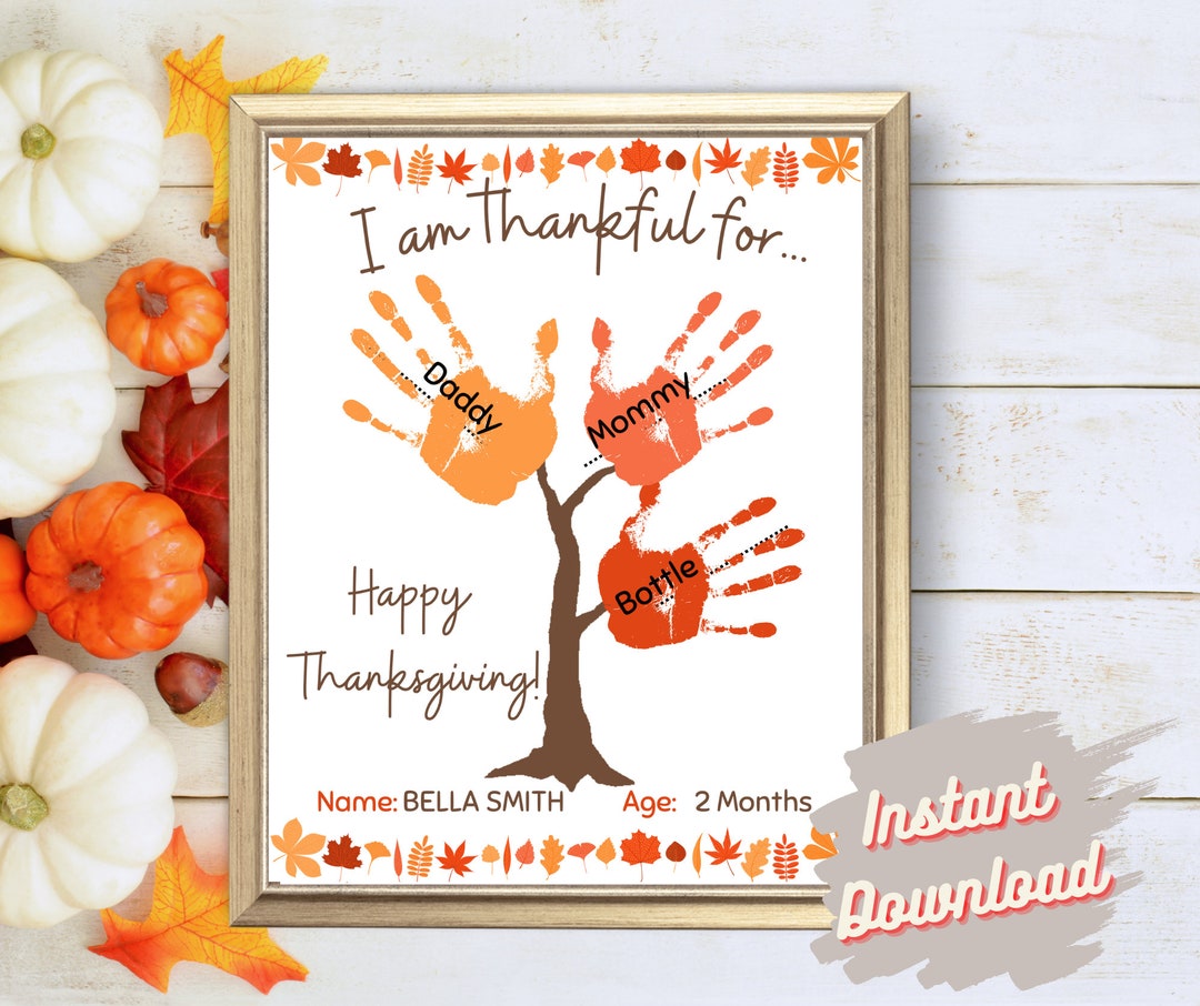 Thanksgiving Activity Craft Keepsake DIY Newborn Baby Kids Etsy thanksgiving-activity-craft-keepsake-diy-newborn-baby-kids-etsy