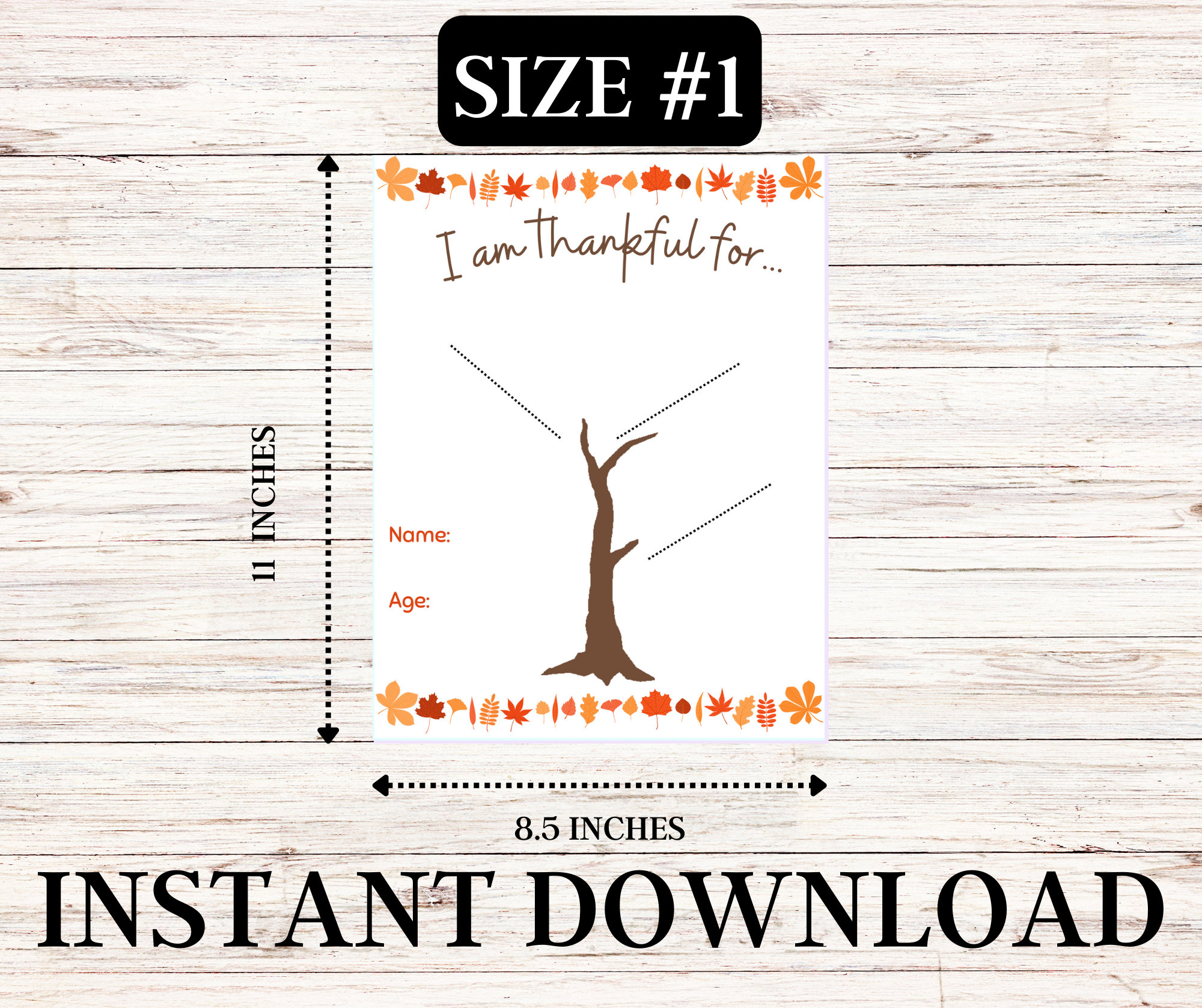 I Am Thankful Handprint Craft Keepsake Fall Season Template DIY Baby ...