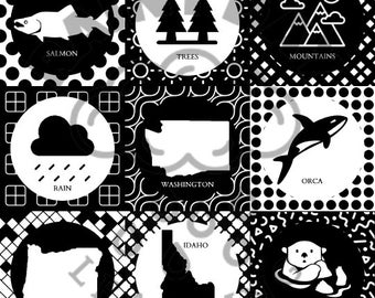 Montessori Black and White Cards - Etsy