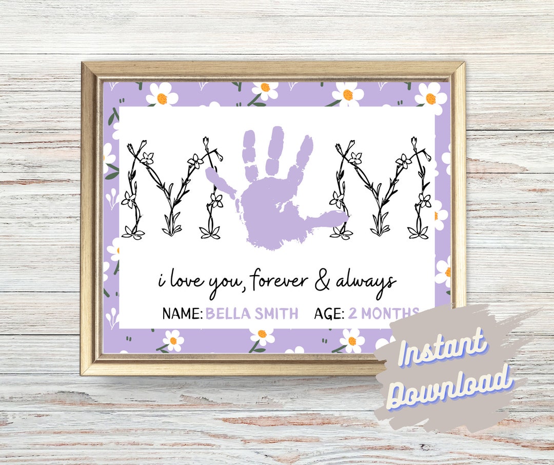 Mom Handprint Craft Card | Handprint Keepsake | Preschool Daycare Craft ...