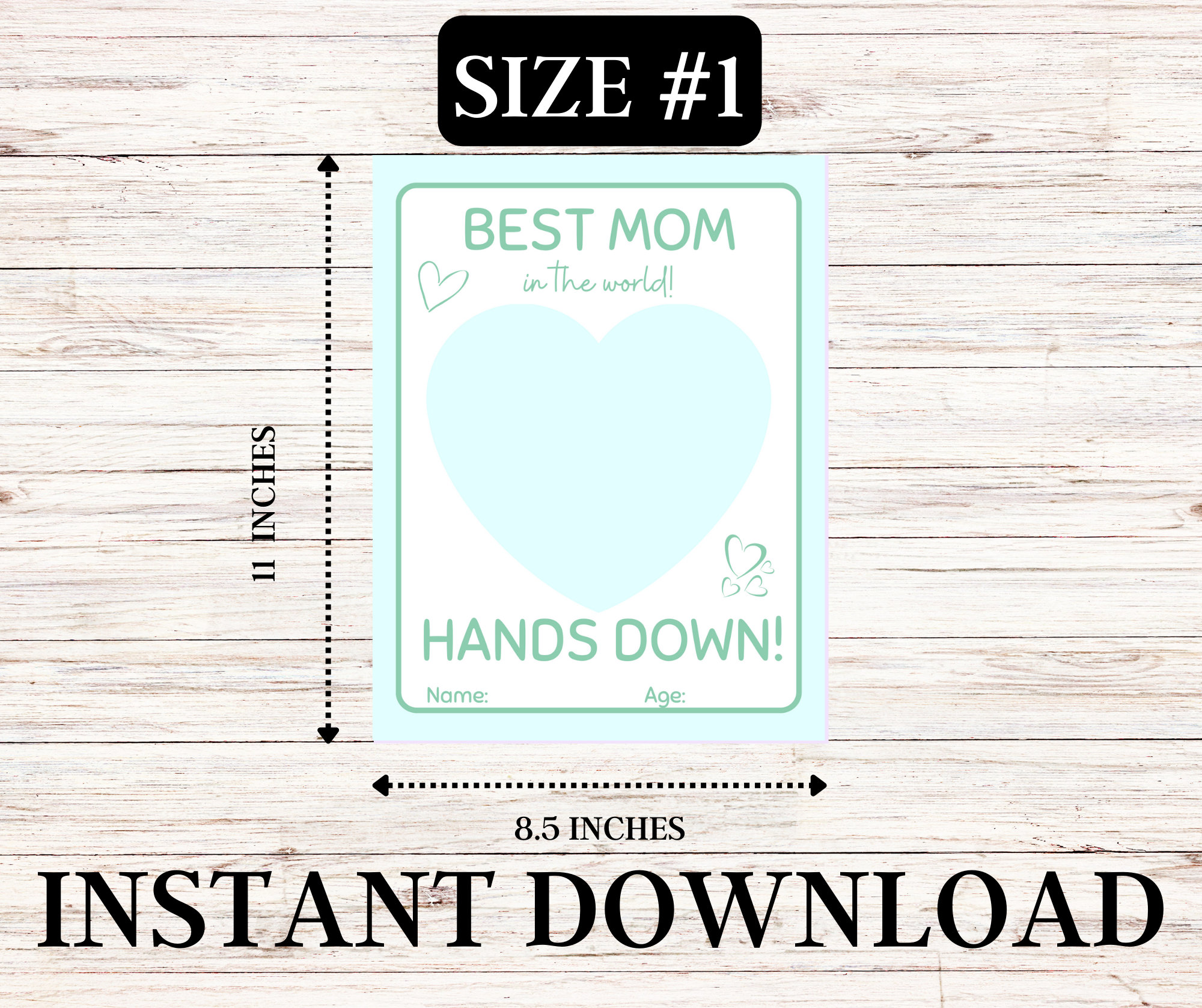 Best Mom Hands Down Handprint Craft Card for Mom | Handprint Keepsake ...