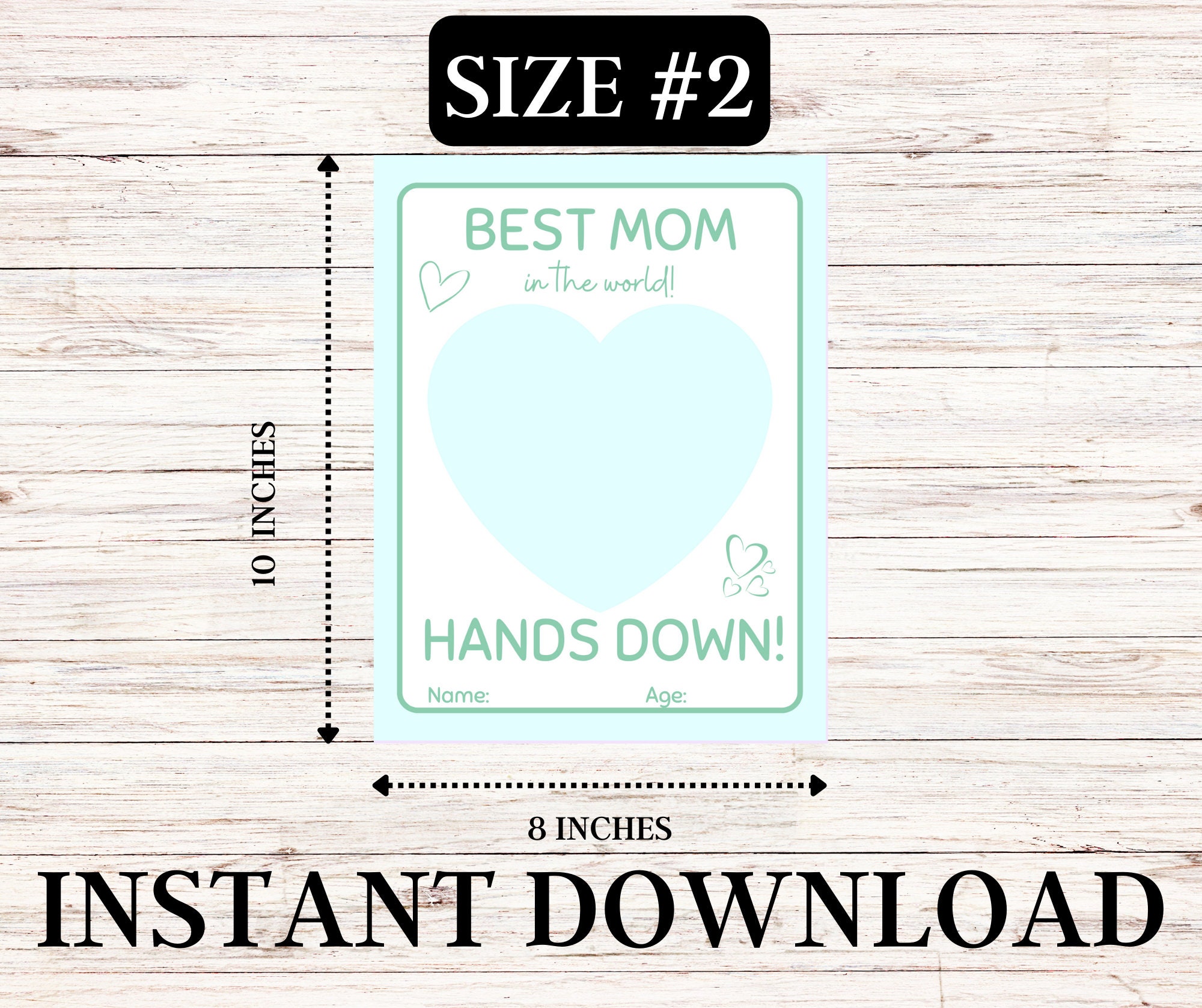 Best Mom Hands Down Handprint Craft Card for Mom | Handprint Keepsake ...