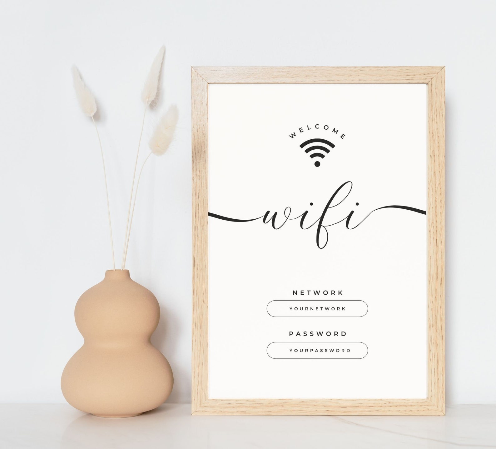 WIFI Password Sign Template, Editable WIFI Sign Printable, Signs ...