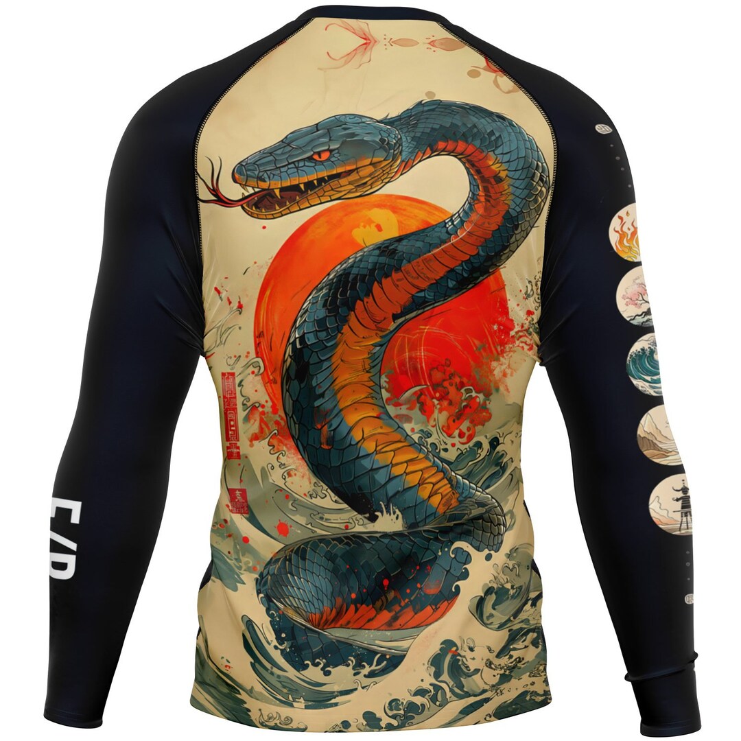 The Snake Chinese Dynasty Rash Guard - Etsy