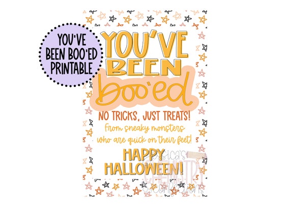 You've Been Booed Printable You've Been Booed - Etsy