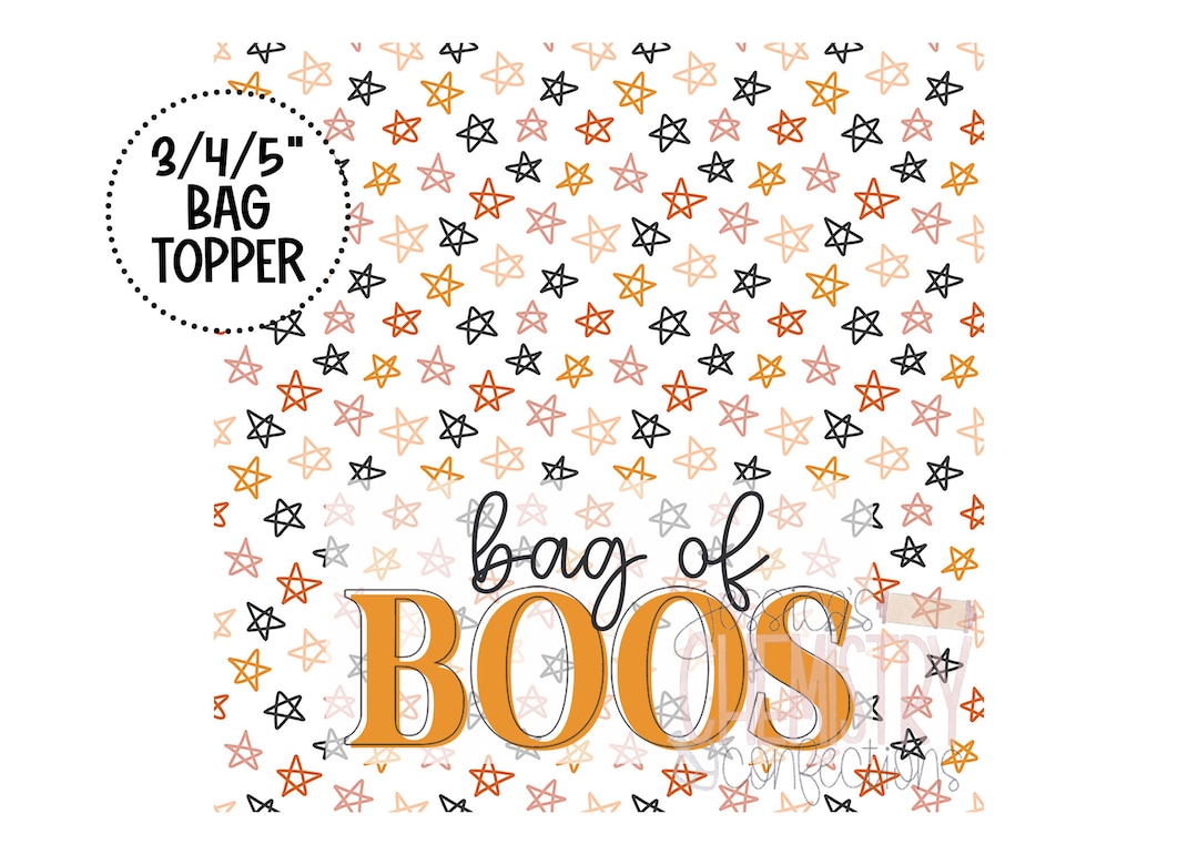Bag of Boos Bag Topper | Halloween Bag Topper | Cookie Bag Topper ...