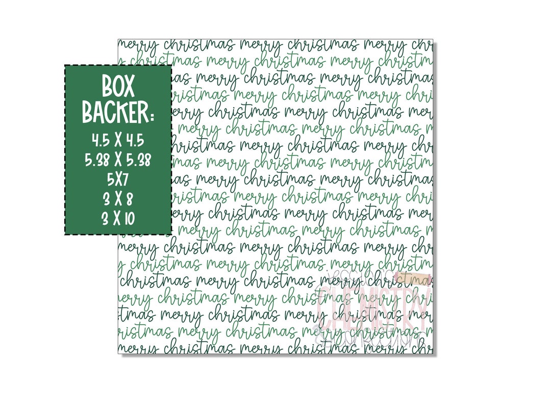 Merry Christmas Box Backer | Christmas Box Backer | Doodle Backer ...