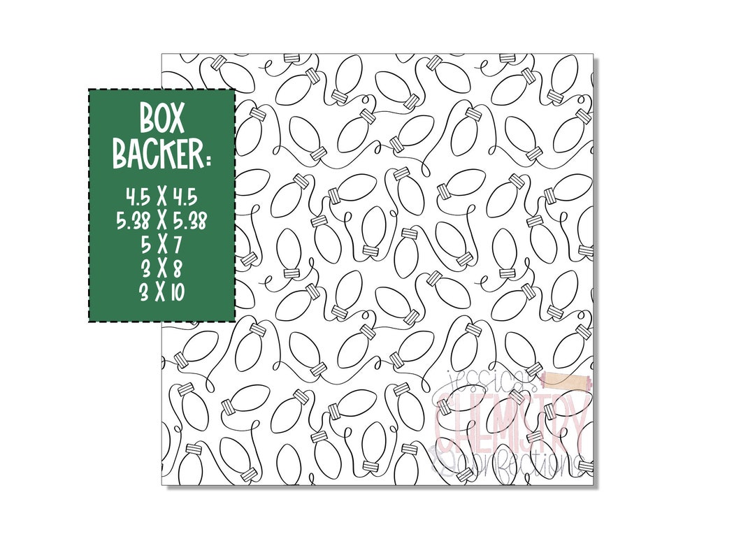 Christmas Lights Box Backer | Christmas Box Backer | Doodle Backer ...
