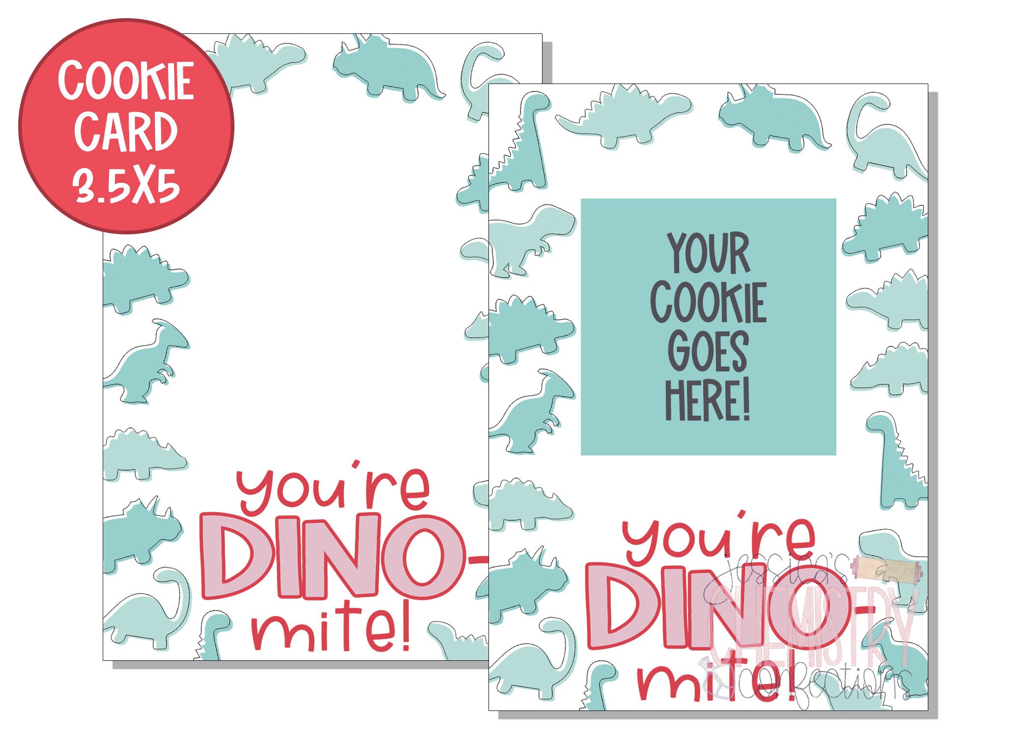 You're Dinomite | Dino Valentine | Cookie Card | Valentine Printable ...