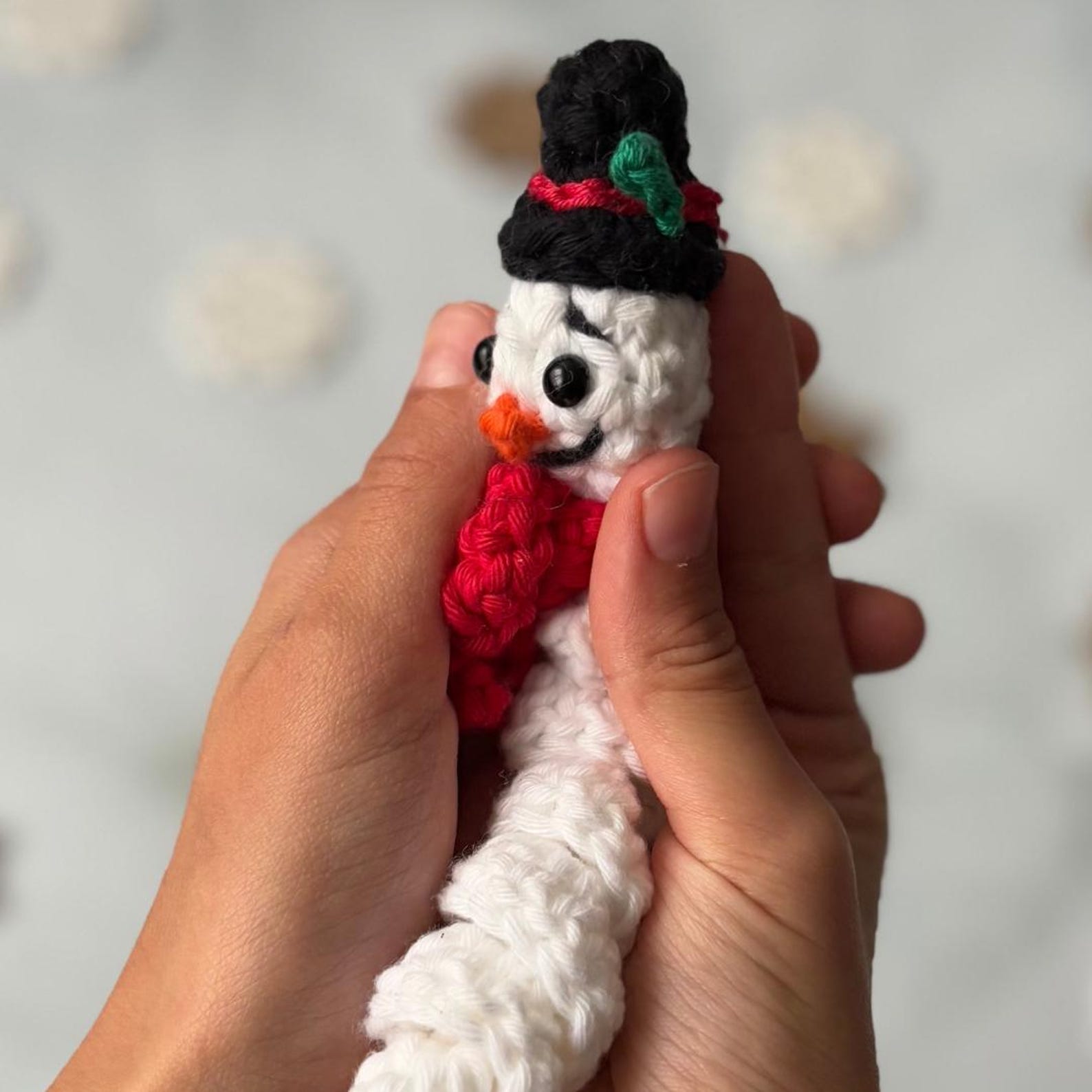 Snowman Worry Worm Crochet PATTERN, Fidget Toy Pattern, Crochet ...