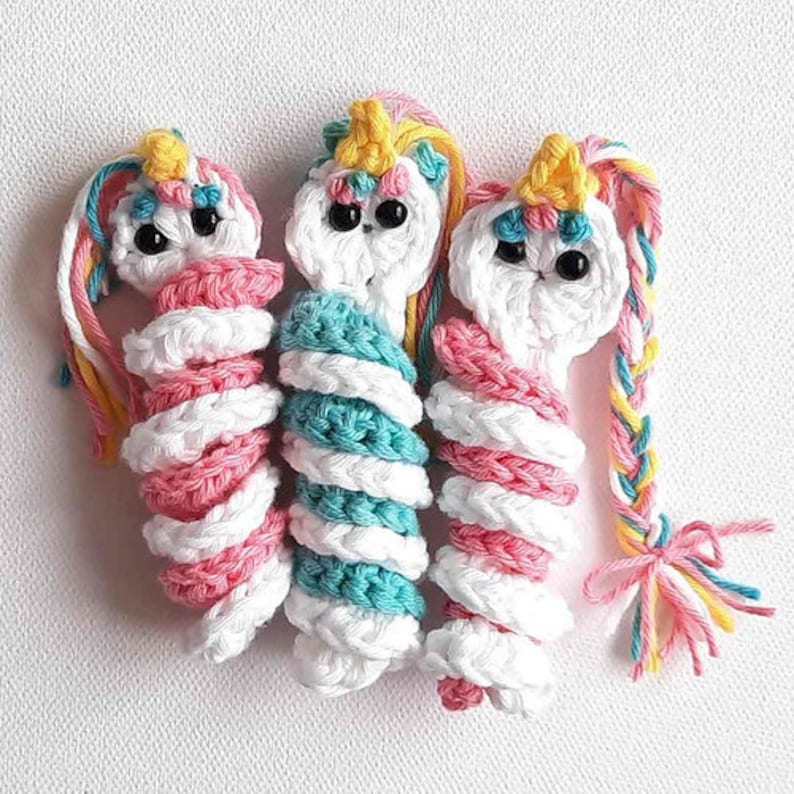 UNICORN Worry Worm CROCHET PATTERN, Crochet Toy Pattern, Fun Crochet ...