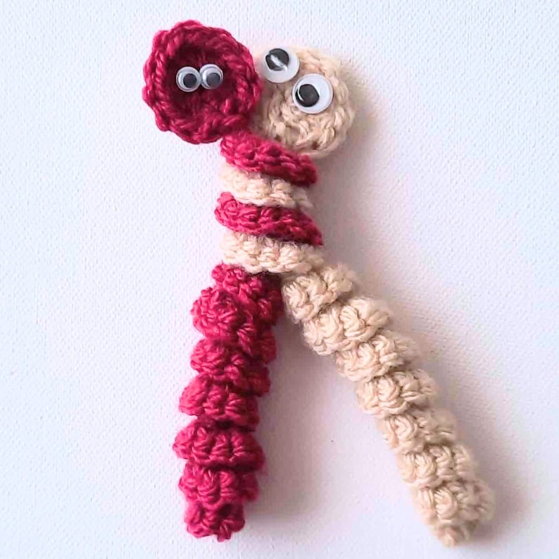 CROCHET PATTERN + Poem TAGS, Worry Worm Crochet Pattern, Beginner ...