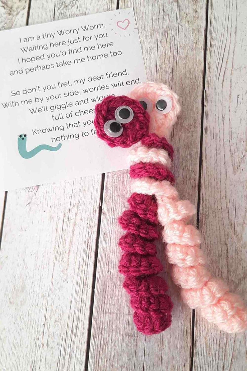 PRINTABLE Worry Worm TAGS, Poem Tags for Crochet Worry Worms, Display ...