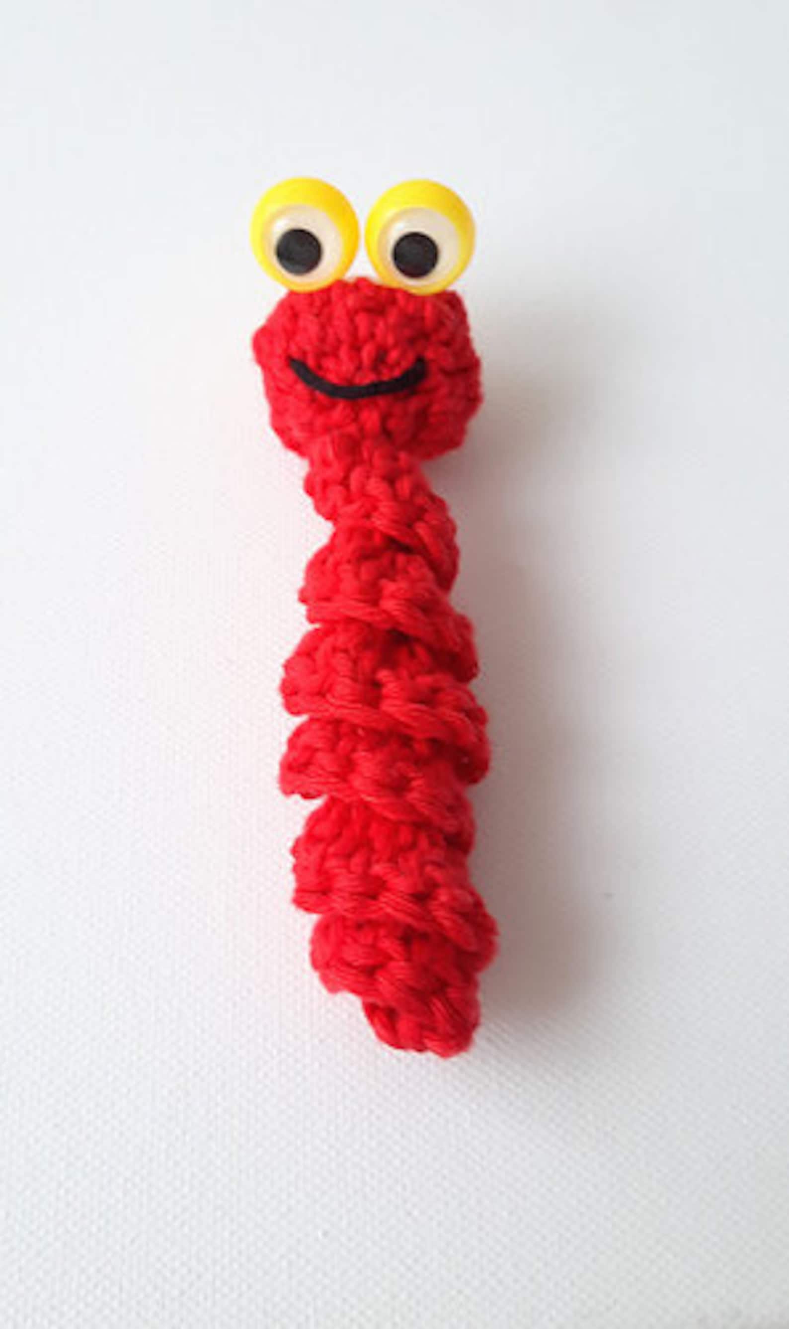 CROCHET PATTERN, Finger Puppet Googly Eye Worry Worm, Crochet Toy ...