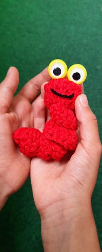CROCHET PATTERN, Finger Puppet Googly Eye Worry Worm, Crochet Toy ...