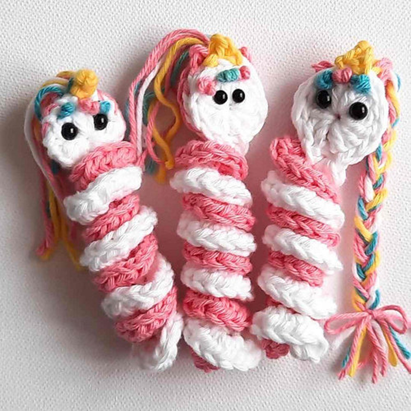 UNICORN Worry Worm CROCHET PATTERN, Crochet Toy Pattern, Fun Crochet ...