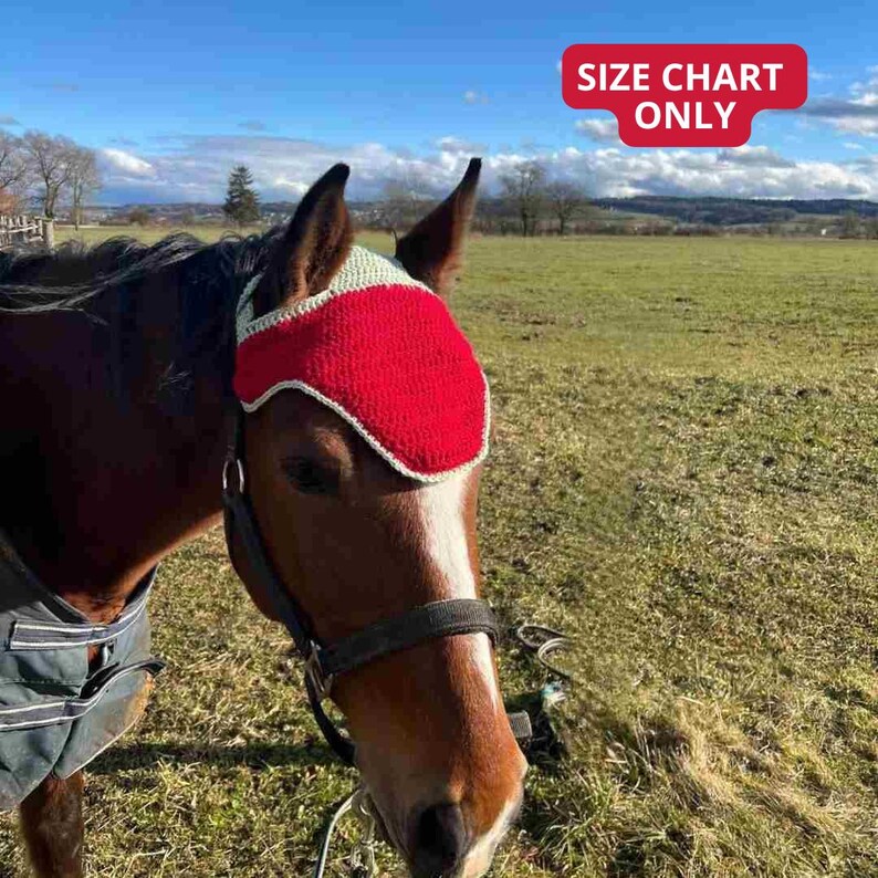 Crochet Horse Bonnet Size Chart | PDF Printable | Instant Download - Etsy