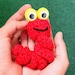 CROCHET PATTERN, Finger Puppet Googly Eye Worry Worm, Crochet Toy ...