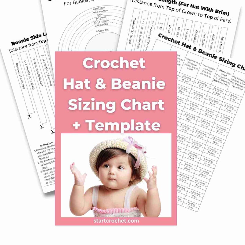 Crocheted Size Chart - Etsy