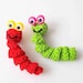 CROCHET PATTERN, Finger Puppet Googly Eye Worry Worm, Crochet Toy ...