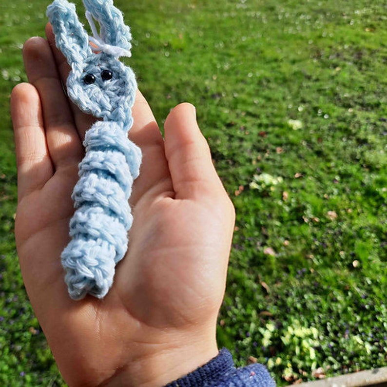CROCHET PATTERN, Easter Bunny Worry Worm, Easter Crochet Pattern ...