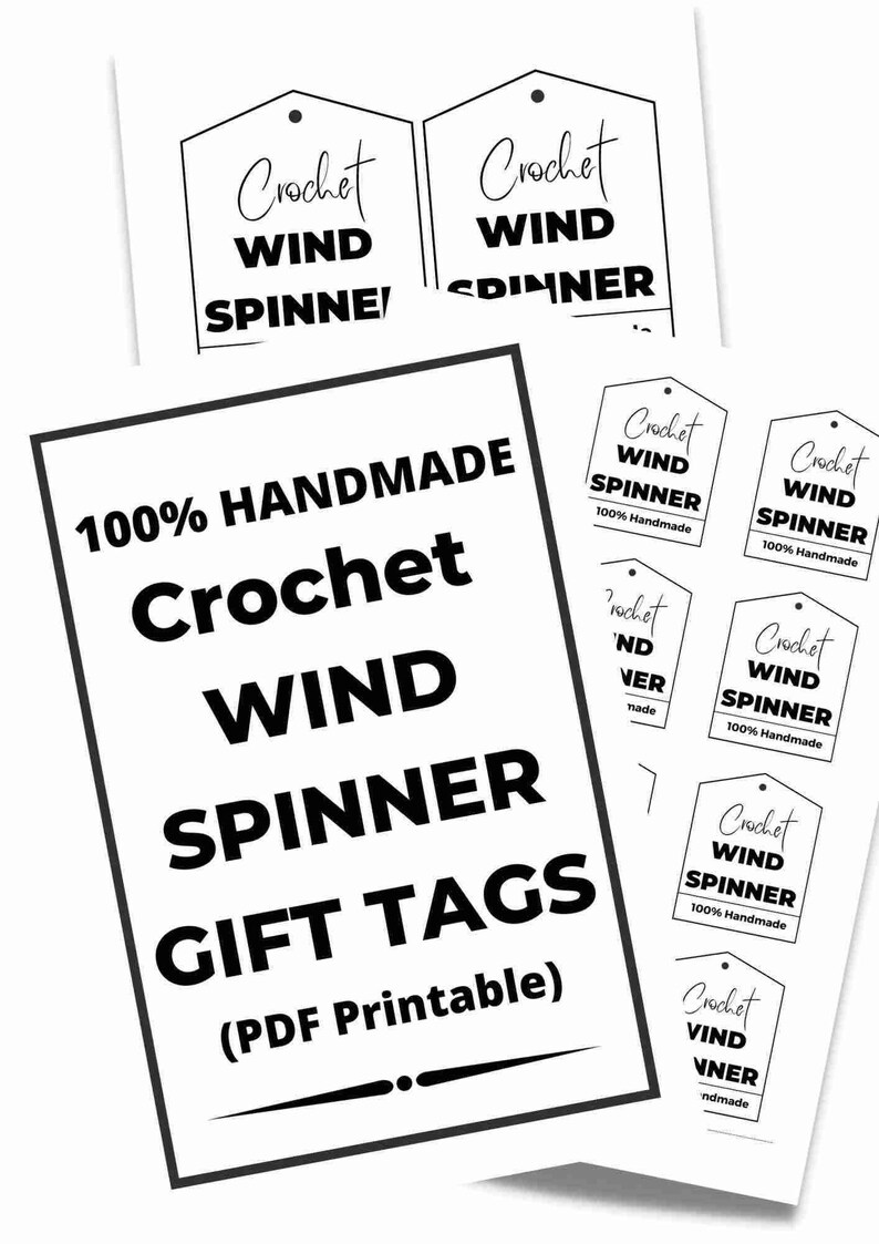 Wind Spinner Tags | PDF Printable | Instant Download - Etsy