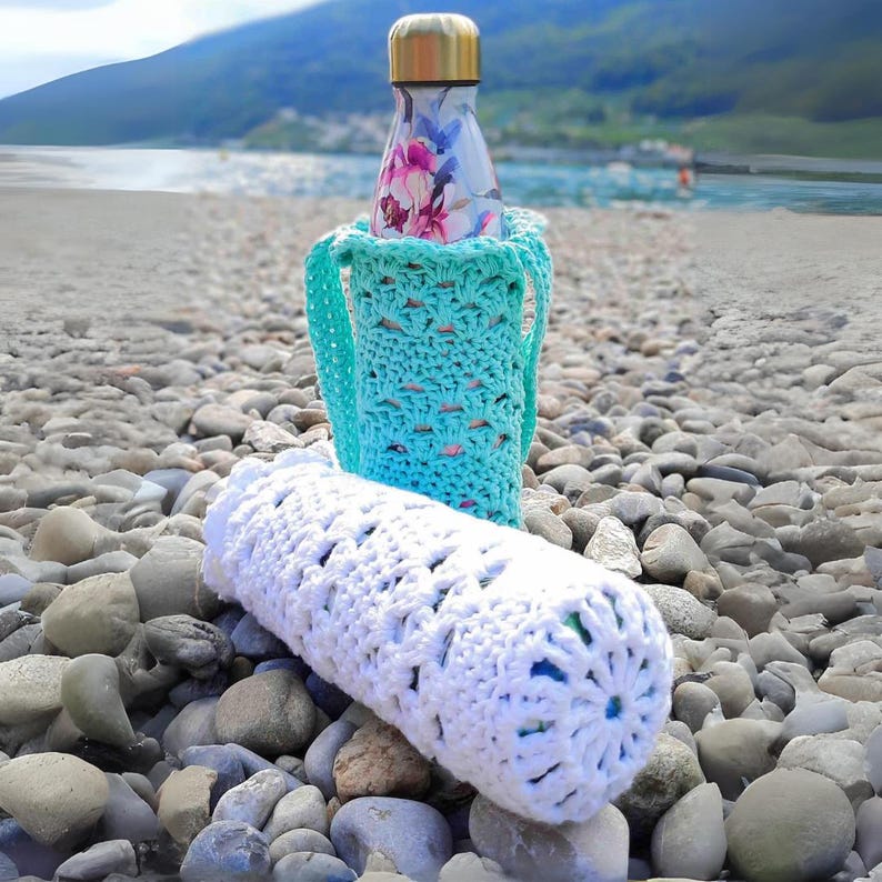 CRCHET PATTERN, Water Bottle Holder, Crochet Water Bottle Cozy Pattern ...