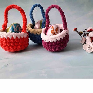 CROCHET PATTERN, Easy Mini Easter Basket, Beginner Photo Tutorial, PDF ...