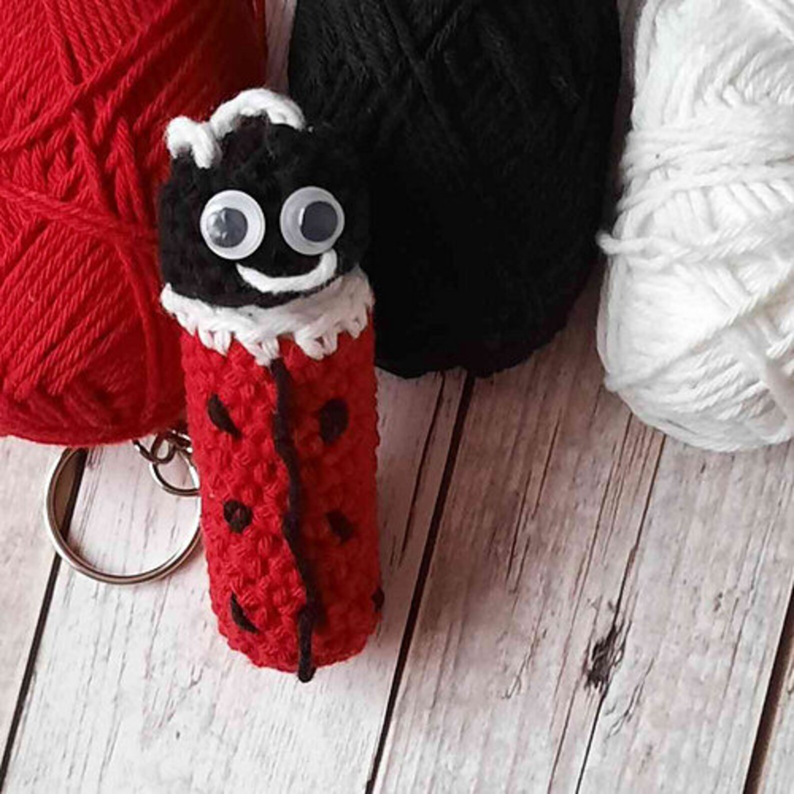 Cute Ladybug Crochet PATTERN for Lip Balm Cozy and Keychain, Ladybird ...