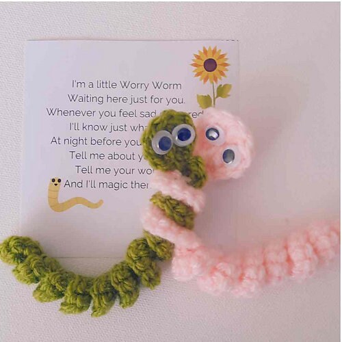 CROCHET PATTERN Poem TAGS, Worry Worm Crochet Pattern, Beginner Crochet ...